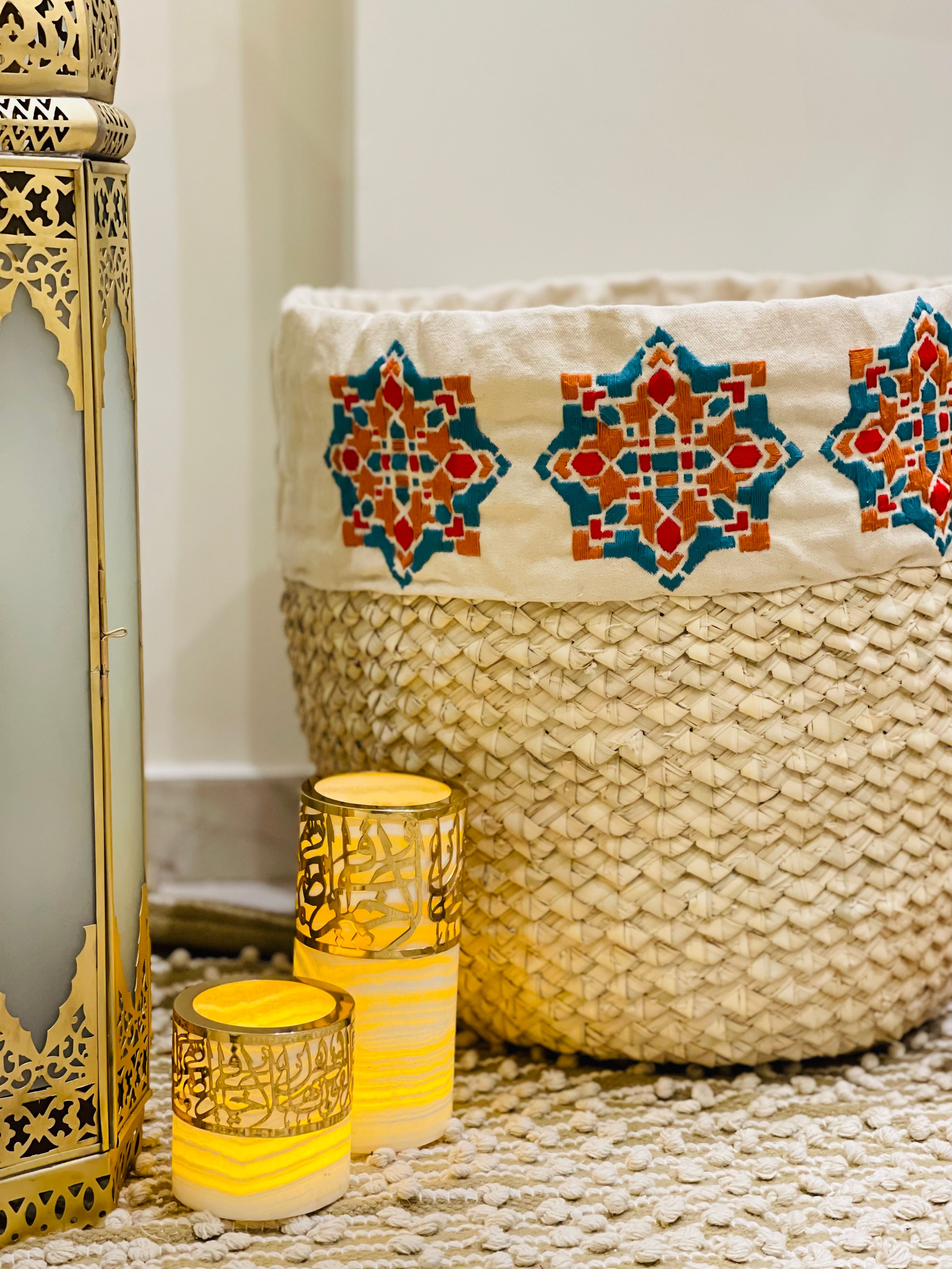 Islamic embroidered basket – Jouzoor